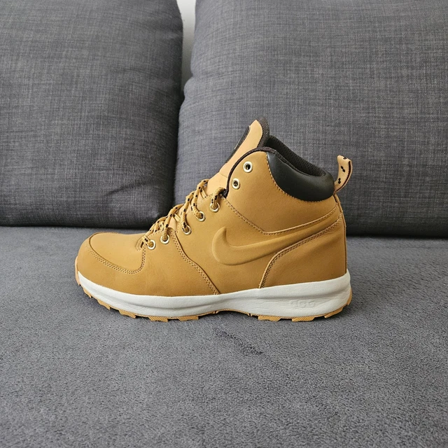 NIKE ACG MANOA Boots Haystack Tan Brown Nubuck Leather Ankle Mid - UK 6 ...