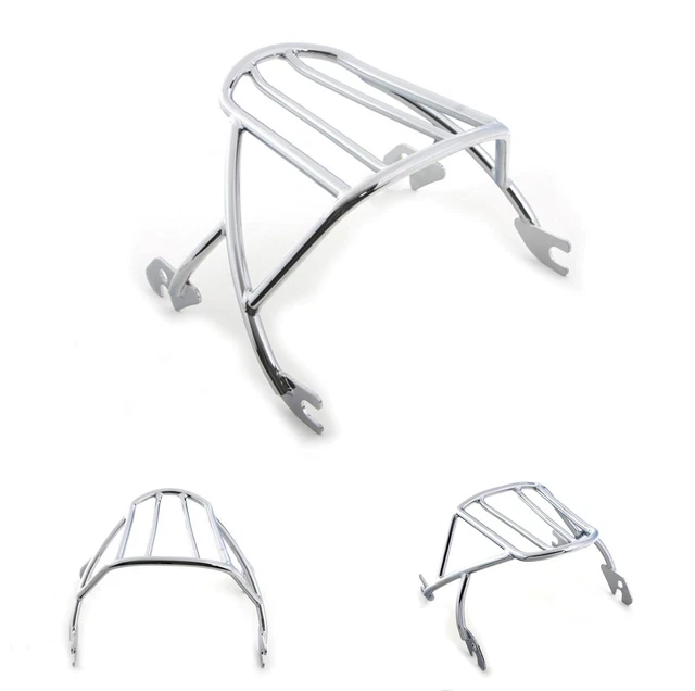 REMOVABLE CHROME LUGGAGE Rack Quick Release Harley Davidson XL ...