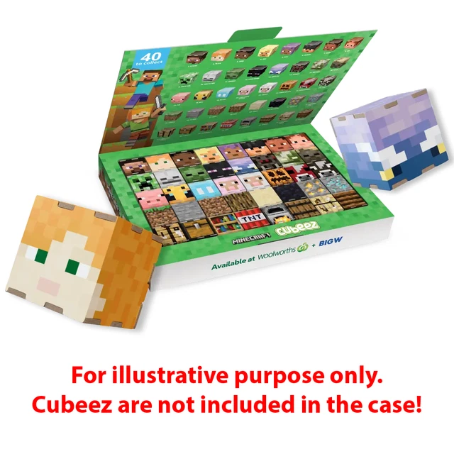 WOOLWORTHS BIGW 2025 Minecraft Cubeez Empty Collector Display Case ...