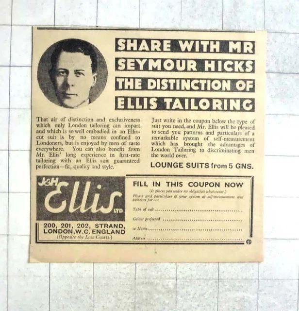 1932 SHARE WITH Mr Seymour Hicks The Air Of Distinction, J And H Ellis ...