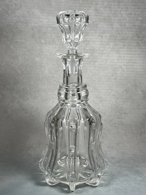 C1850 'NEWCASTLE' BELL Shape Pillar Moulded Cut Glass Large 32.5cm ...
