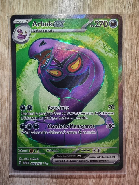 CARTE POKÉMON ARBOK EX full art holographique 185/165 Edition 151 FR ...