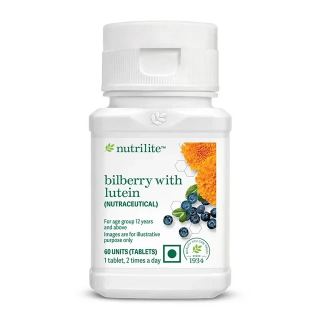 AMWAY NUTRILITE BILBERRY with Lutein 60 Tablet Vision Health & Eye ...