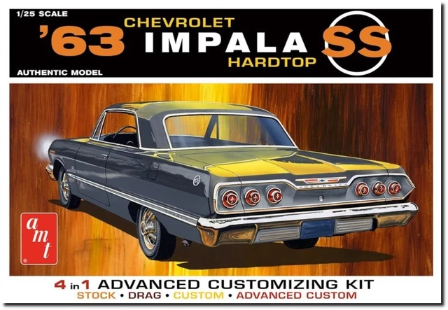 PLATZ AMT 1/25 1963 Chevy Impala SS Plastikmodell AMT1149 (Auto) EUR 95 ...