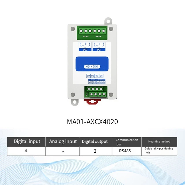 MODBUS RTU RS485 Control Acquisition Module 4DI+4DO Industrial ...