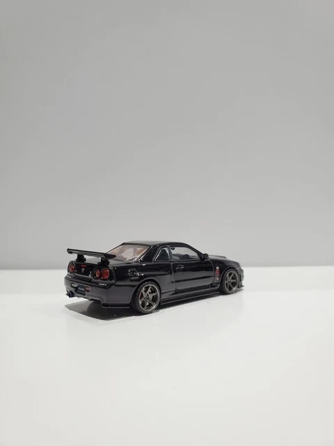 CUSTOM INNO64 NISSAN Skyline GT-R R34 Black Nismo 1/64 Scale Diecast ...
