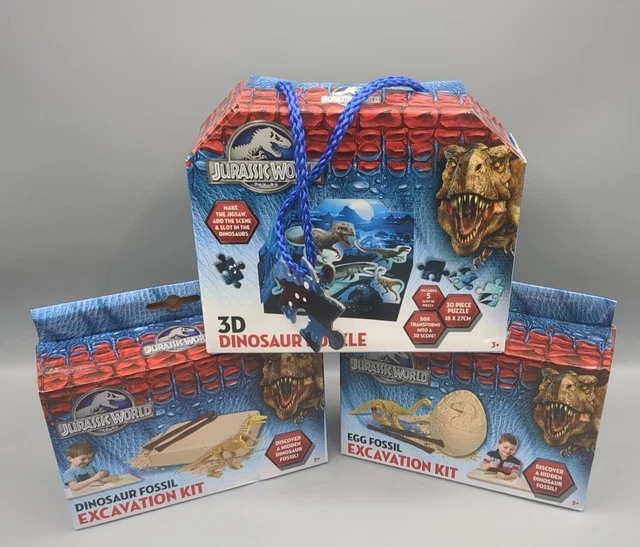 JURASSIC WORLD DINOSAUR fossil excavation kit Puzzle Bundle £15.65 ...
