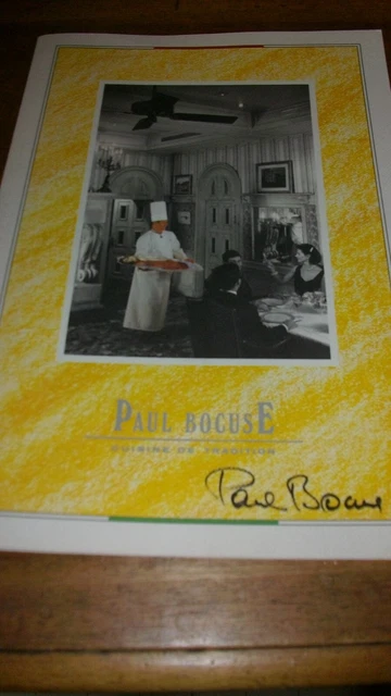 ANCIEN ET RARE menu printemps 90 PAUL BOCUSE avec signature EUR 15,00 ...