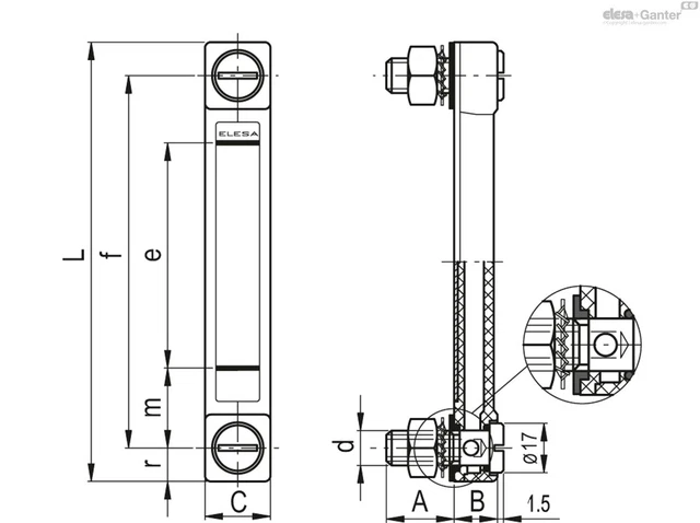 HYDRAULIC OIL SIGHT Glass Level Gauge Window Float Eye M12 127mm ...