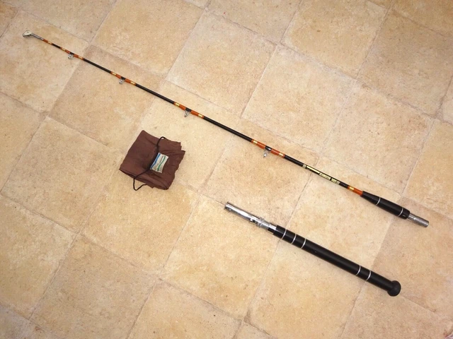 .SHAKESPEARE &SEAMASTER 1430& Sea Boat Rod. Solid Fibreglass Detachable ...