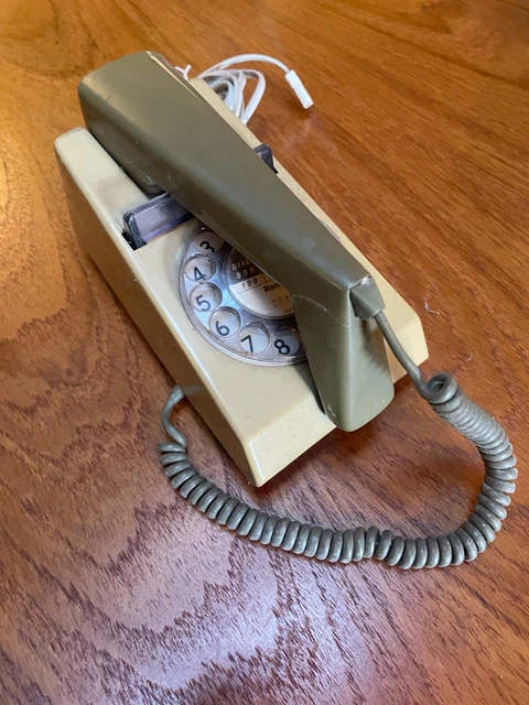 VINTAGE ROTARY BT Trim Phone green on green c. 1976, damaged/repaired ...