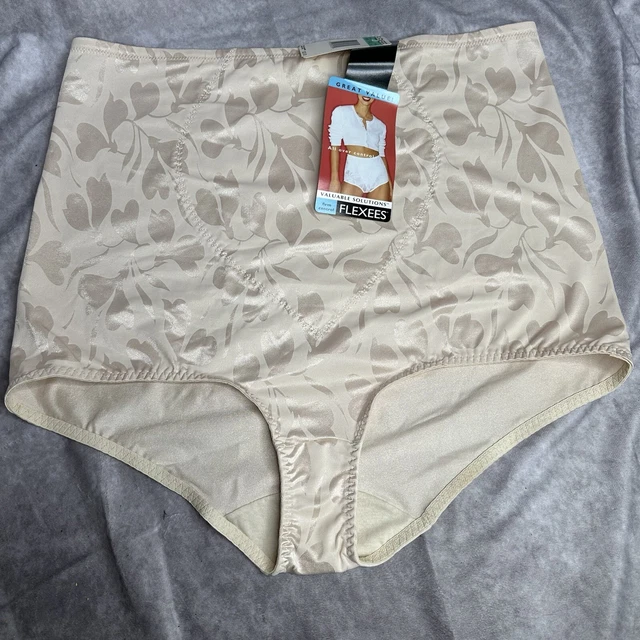 VINTAGE WOMEN'S PLUS Sz 10x Large Flexees Firm Control Brief Underwear ...