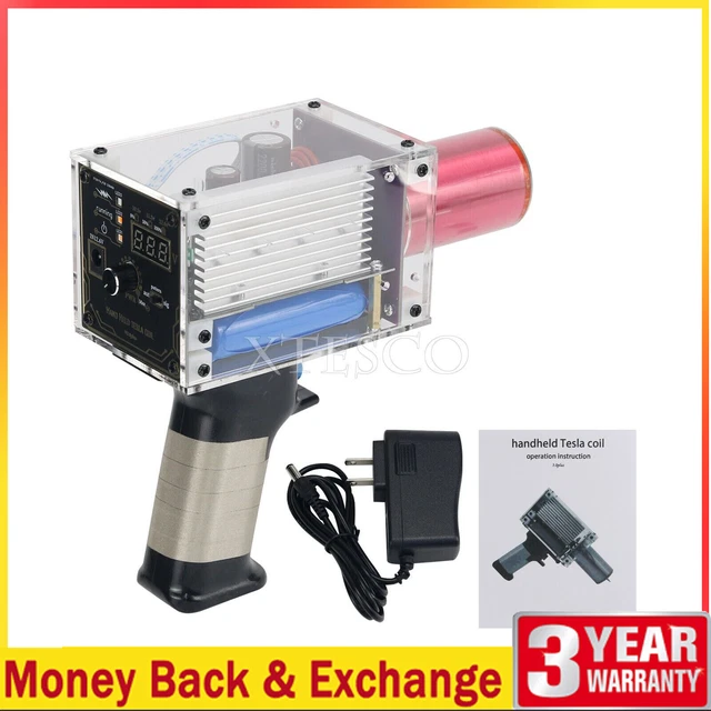 3RD GENERATION TRANSPARENT Tesla Coil Gun Handheld Magnetic Energy ...