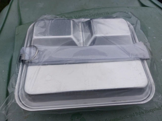 BRITISH ARMY STYLE Mess Tin Lunch Box With Eating Tray Aluminium Mess ...