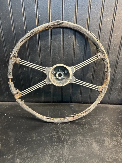VINTAGE MG B 1940s Steering Wheel British 4 Spoke Banjo Rat Rod $69.80 ...