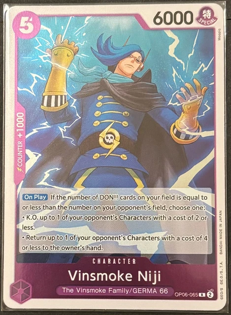ONE PIECE: WINGS of the Captain Vinsmoke Niji OP06-065 R Foil EUR 1,84 - PicClick FR