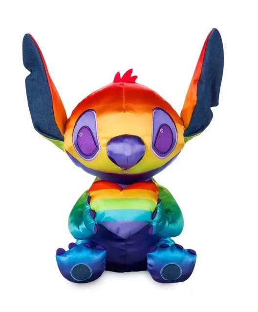 DISNEY STORE STITCH Pride Rainbow 🌈 Multi-Colour Medium Soft Toy ...