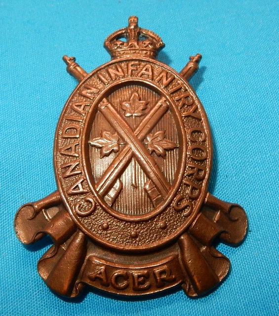 WW2 ERA CANADIAN Infantry Corps Regiment Canada Military Cap Badge ...
