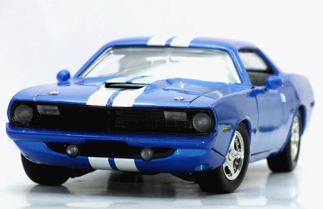 1:18 ERTL AMERICAN Muscle '70 PLYMOUTH AAR 'CUDA 'Street Machine' (Blue ...