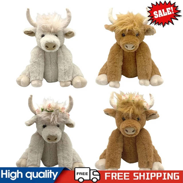 25CM PLUSHIE CATTLE Makes Sounds Joints Can Move Farm Toy Plushie Gift ...
