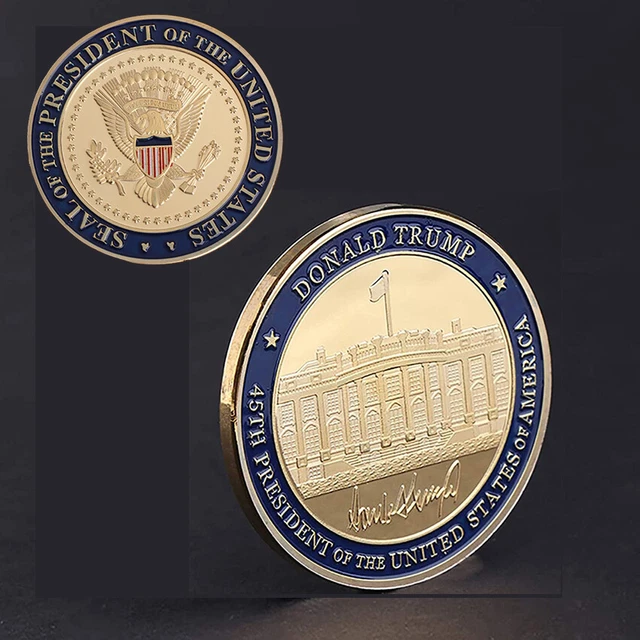 CHALLENGE COMMEMORATIVE DONALD Trump Inauguration Coin White House £2. ...