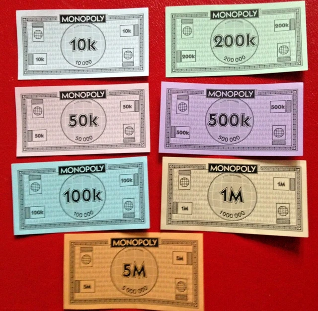 MONOPOLY CITY 70 Replacement Bank Notes Money £3.99 - PicClick UK