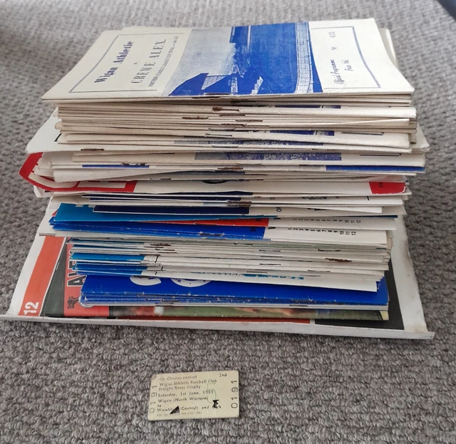 BULK BUY 159 Wigan Athletic (WAFC) Football Programmes 1967-1982 £52.68 ...