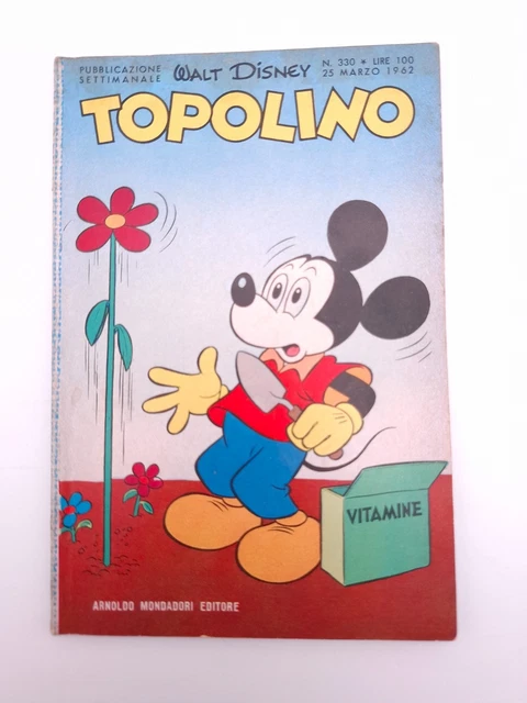 TOPOLINO LIBRETTO 330, Disney Mondadori 1962, bollino e figurine EUR 25 ...