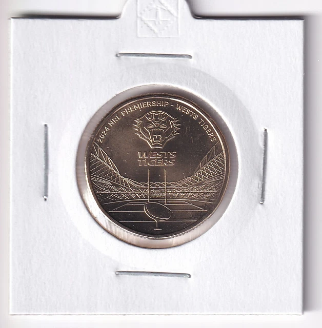 AUSTRALIAN: 2024 $1 Nrl Rugby West Tigers Unc Coin In 2X2 Holder ,, EUR ...