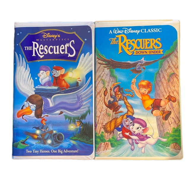 THE RESCUERS & Rescuers Down Under Walt Disney Black Diamond VHS Lot Of ...