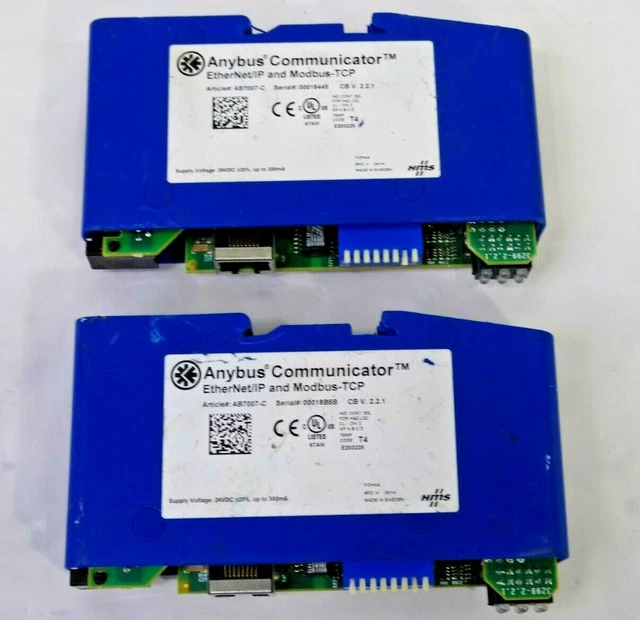 HMS INDUSTRIAL NETWORKS AB7000-C Anybus Communicator Profibus Lot of 2 ...