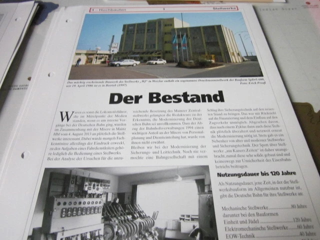 BAHNHÖFE MIT GLEISPLAN 4 Stellwerke, der bestand 4S EUR 5,62 - PicClick DE