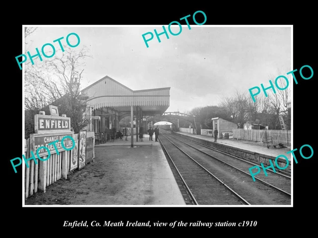 OLD 6 X 4 HISTORIC PHOTO OF ENFIELD Co MEATH IRELAND, THE RAILWAY ...