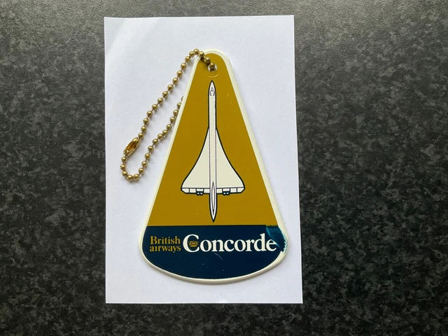 BRITISH AIRWAYS CONCORDE First Luggage Tag Heavy Plastic Crown in C £20 ...