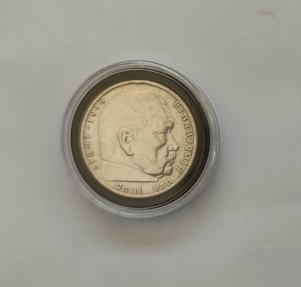 GERMAN 2 REICHSMARK Hindenburg 1937. Genuine Silver Coin. Third Reich Swastika. £15.90 - PicClick UK