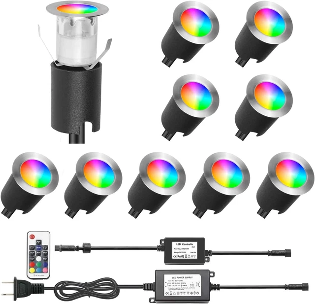 CISALN RGB LED Decking Lights with Protect Shell,Outdoor Waterproof ...