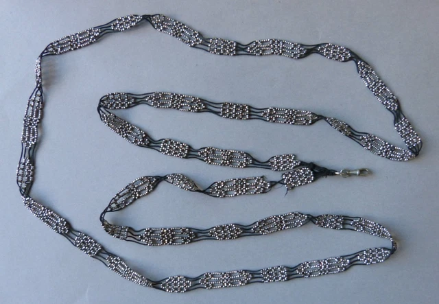 GRAND SAUTOIR CHAINE de montre collier Bijou ancien chain EUR 149,00 ...