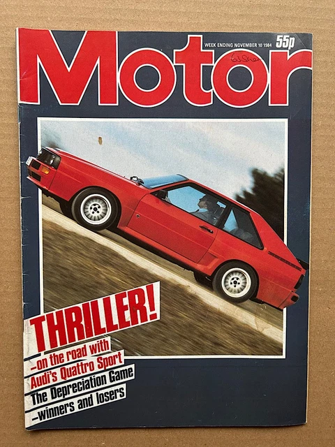 AUDI QUATRO MOTOR MAGAZINE NOVEMBER 10 1984 - Quatro cover with feature ...