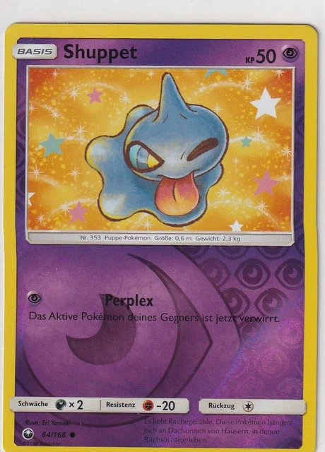 POKEMON CARTE TEMPÊTE De Firmament Numéro 64/168 Shuppet Reverse Holo ...