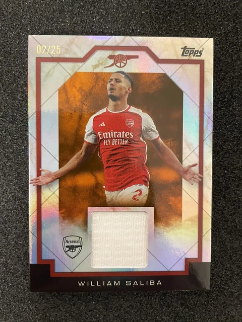 TOPPS ARSENAL FC Official Team Set William Saliba /25 Patch Maillot ...