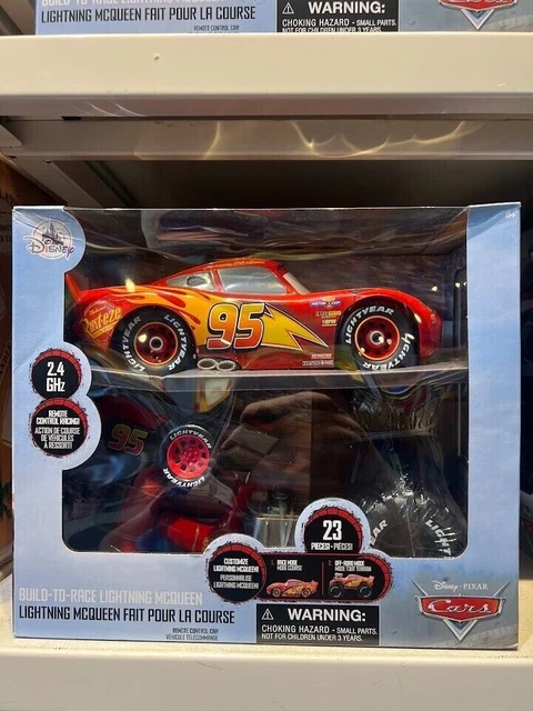 DISNEY PIXAR CARS Build to Race Lightning McQueen Remote Control Car ...