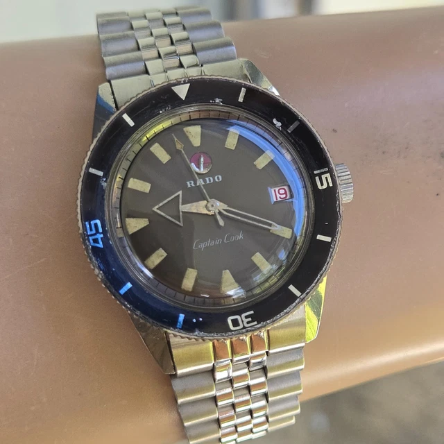 VINTAGE RADO CAPTAIN Cook men's automatic Diver watch AS1701 30Jewels ...