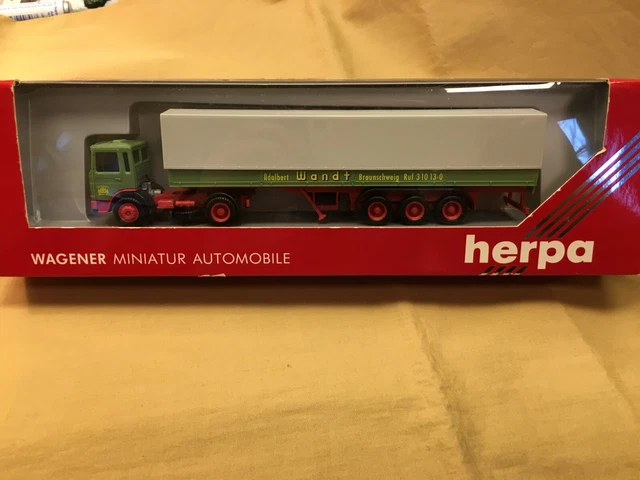 HERPA H0 - LKW, 187541, MAN, F8, Pritschen-Sattelzug, Sped. Wandt ...
