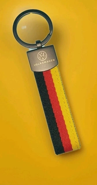 NEW GENUINE METAL Vw New Logo German Flag Design Volkswagen Keyring ...