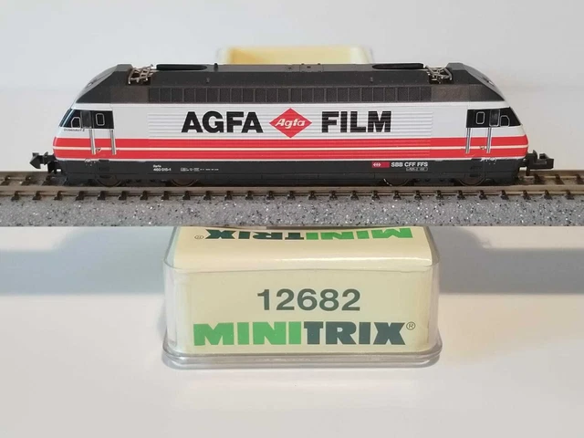 LOCOMOTORA ELÉCTRICA SUIZA SBB Re 460 "AGFA FILM" MINITRIX 12682 (E579 ...