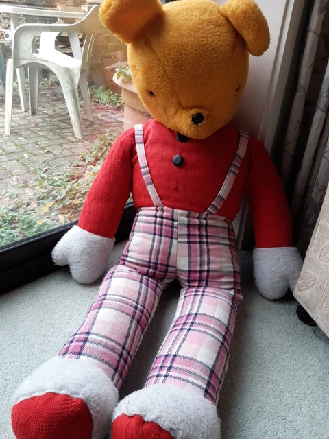 LARGE RUPERT BEAR Teddy Cuddly Toy Appx 43' 109cm Tall Soft £28.99 ...