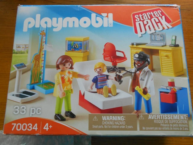PLAYMOBIL 70034 PEDIATRE - HOPITAL CLINIQUE Médecin Docteur EUR 10,00 ...