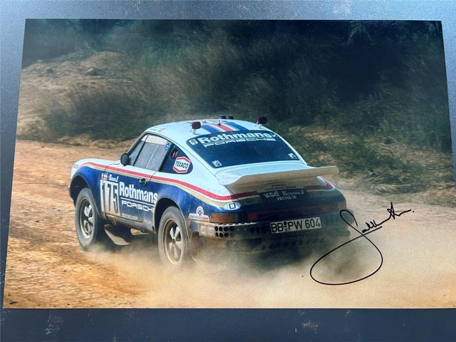 RARE SIGNED 18X12 photo Jacky Ickx Rothmans Porsche 911 Paris- Dakar Rally 1984 £149.95 ...
