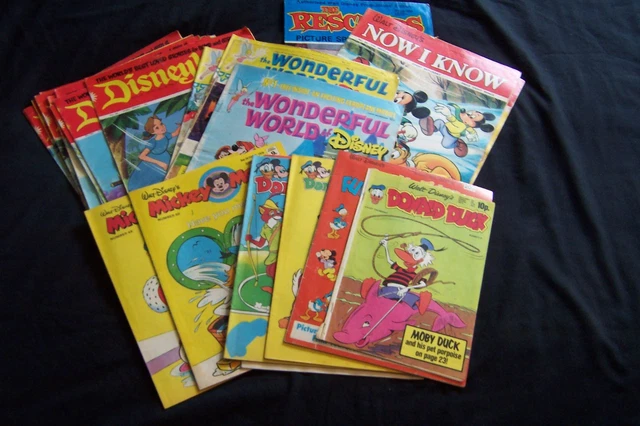LOT VINTAGE DISNEY Theme Comics 1970'S Disneyland Donald & Mickey Etc ...