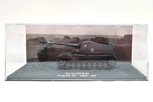 AGOSTINI 82 10,5 CM K18 Sf Iva " Gros Max " - Union Soviétique 1942 Maßstab 1:72 EUR 20,76 ...
